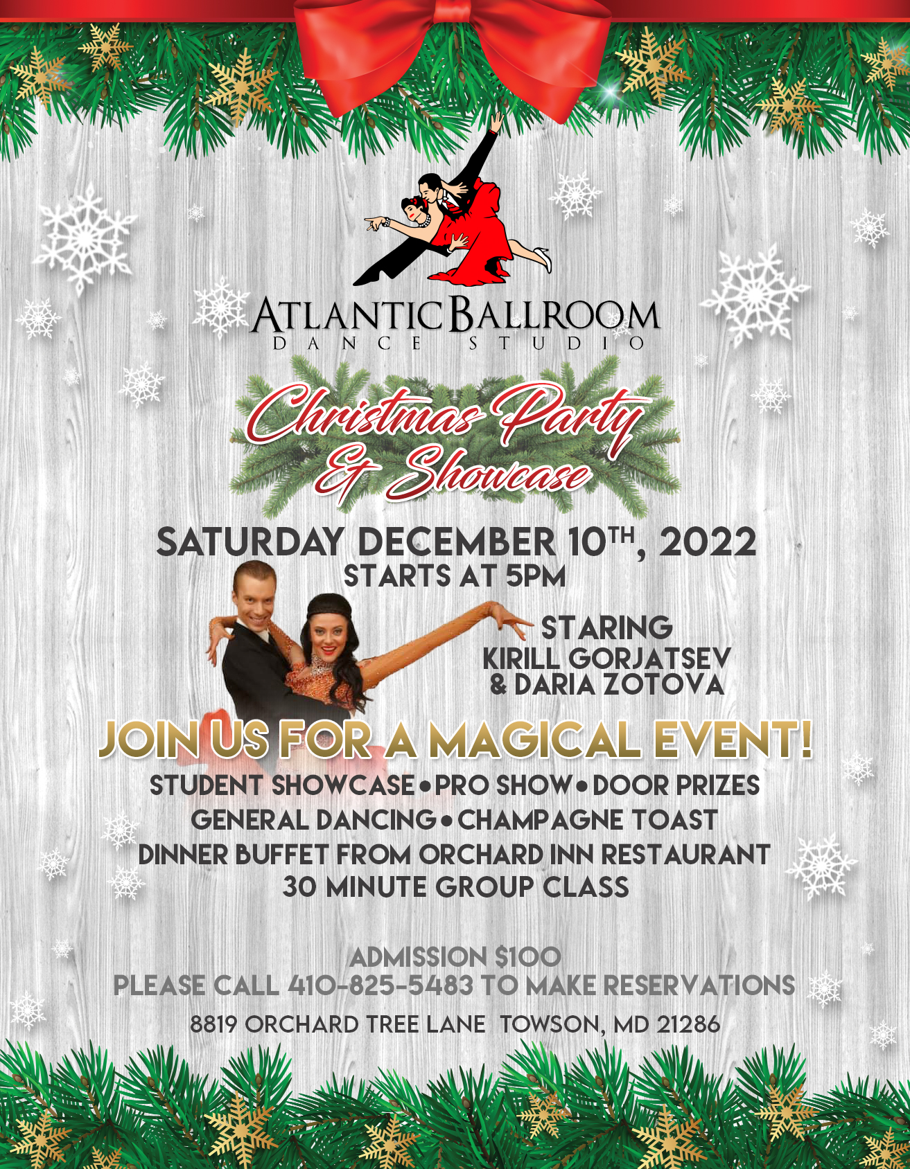 Atlantic Ballroom – 2022 Christmas Party and Showcase
